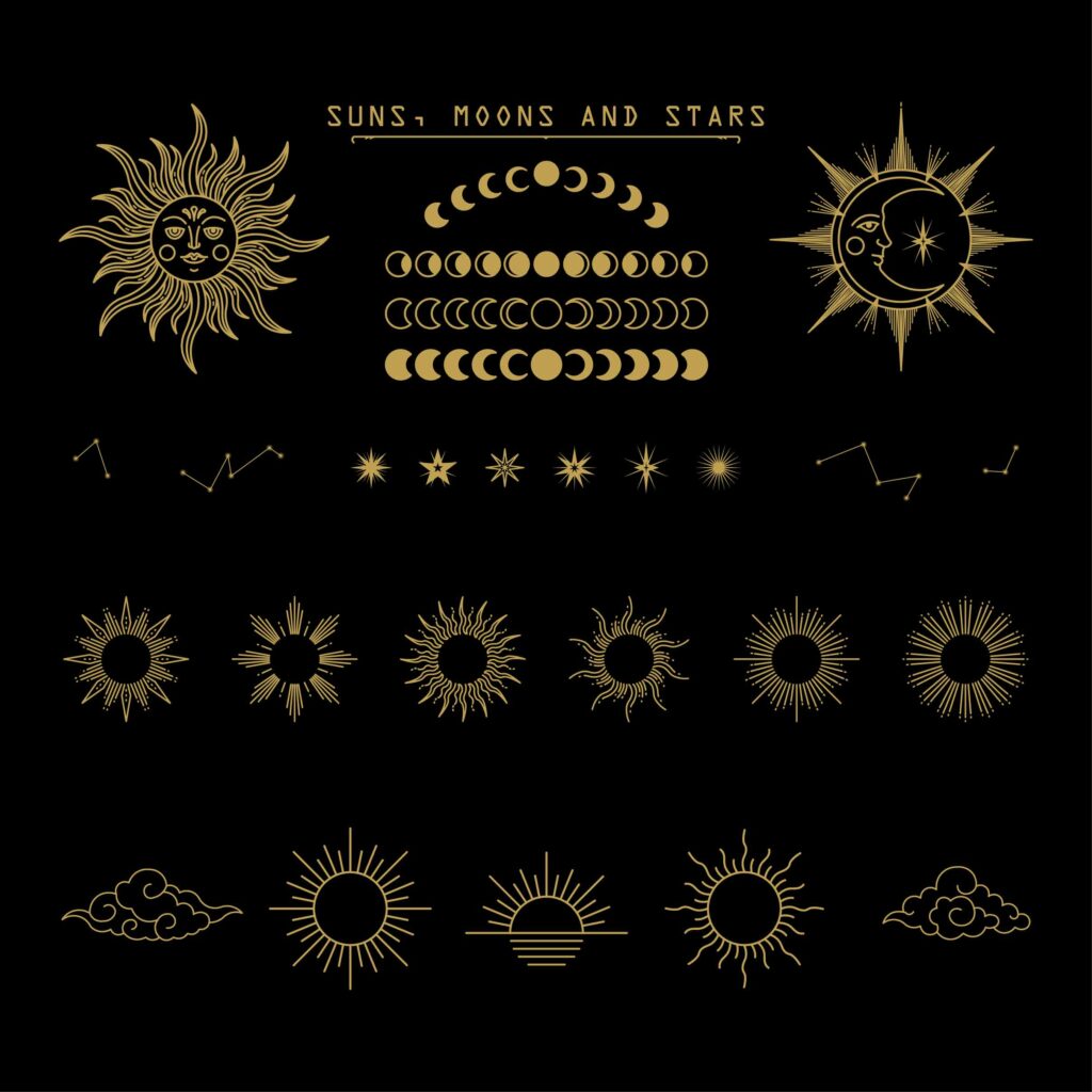 Mystical and Celestial Elements Illustration - MasterBundles