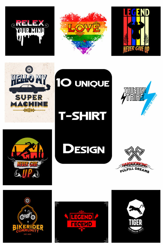 10 Vintage unique T-shirt design collection - MasterBundles