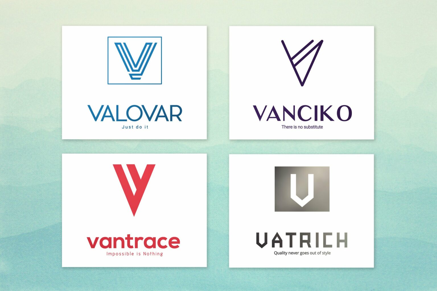 20 "V" Letter Alphabetic Logos – MasterBundles