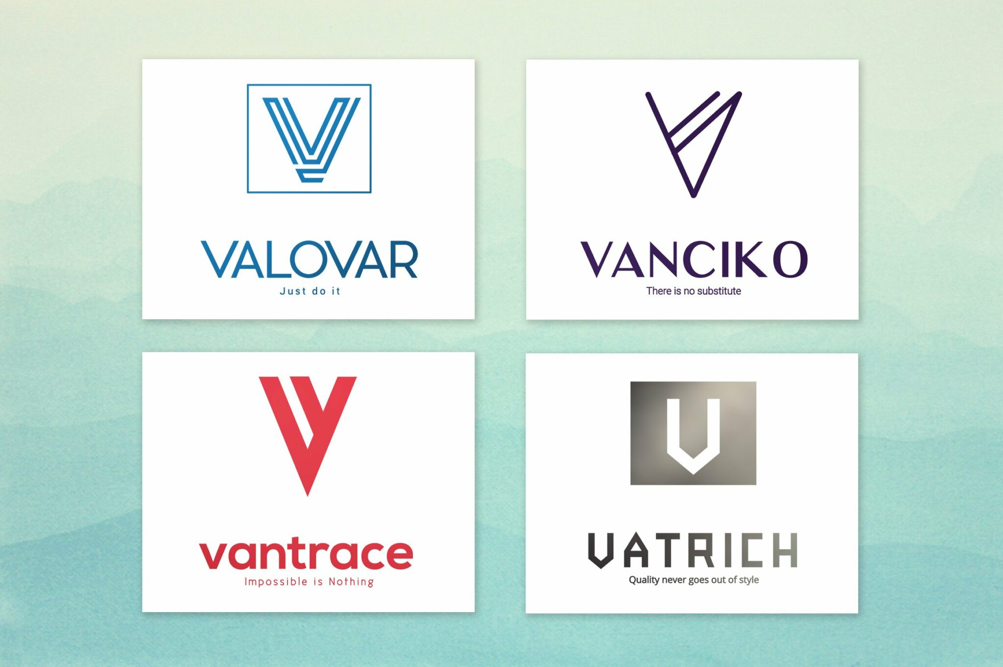 20 "V" Letter Alphabetic Logos – MasterBundles