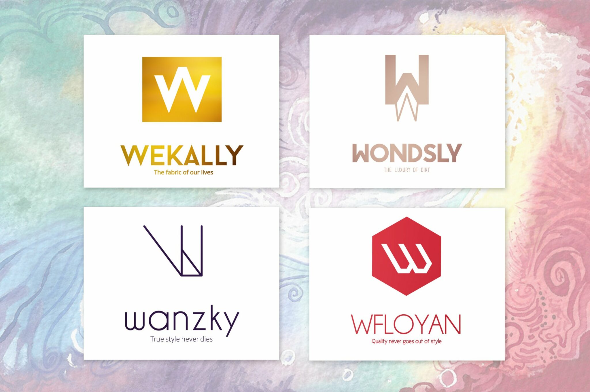 20 "W" Letter Alphabetic Logos – MasterBundles