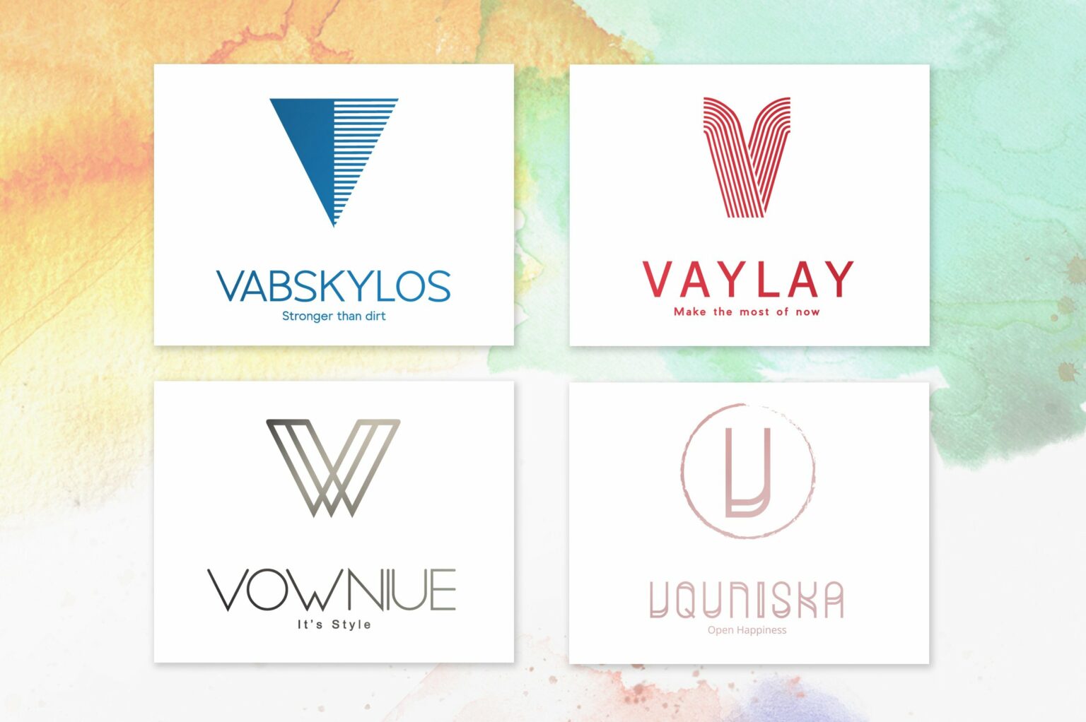 20 "V" Letter Alphabetic Logos – MasterBundles