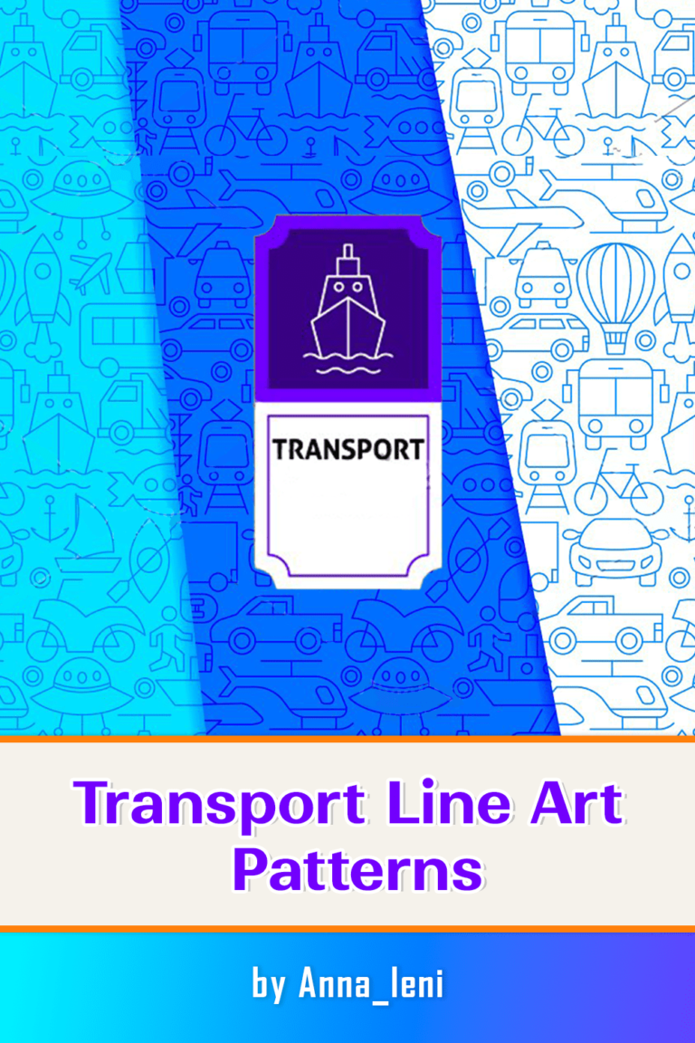 Transport Line Art Patterns – MasterBundles