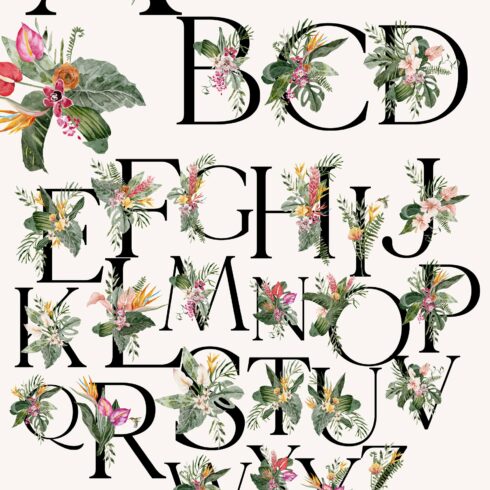 Tropical Summer - Exotic Flora Set | Master Bundles