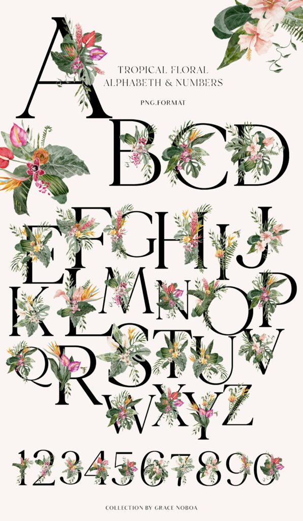 Tropical Summer - Exotic Flora Set – MasterBundles