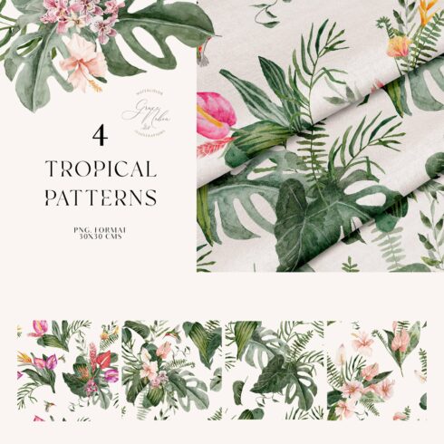 Tropical Summer - Exotic Flora Set | Master Bundles