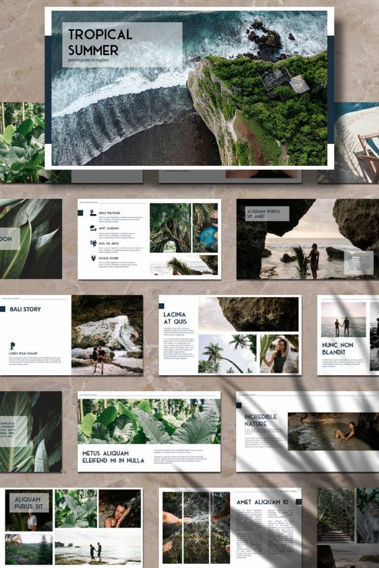 Tropical Summer Powerpoint Template – MasterBundles