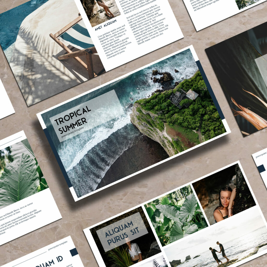 Tropical Summer Powerpoint Template – MasterBundles
