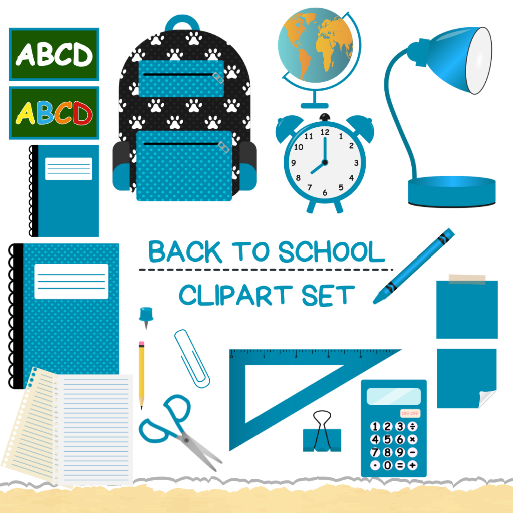 Red Back To School Clipart Set - MasterBundles