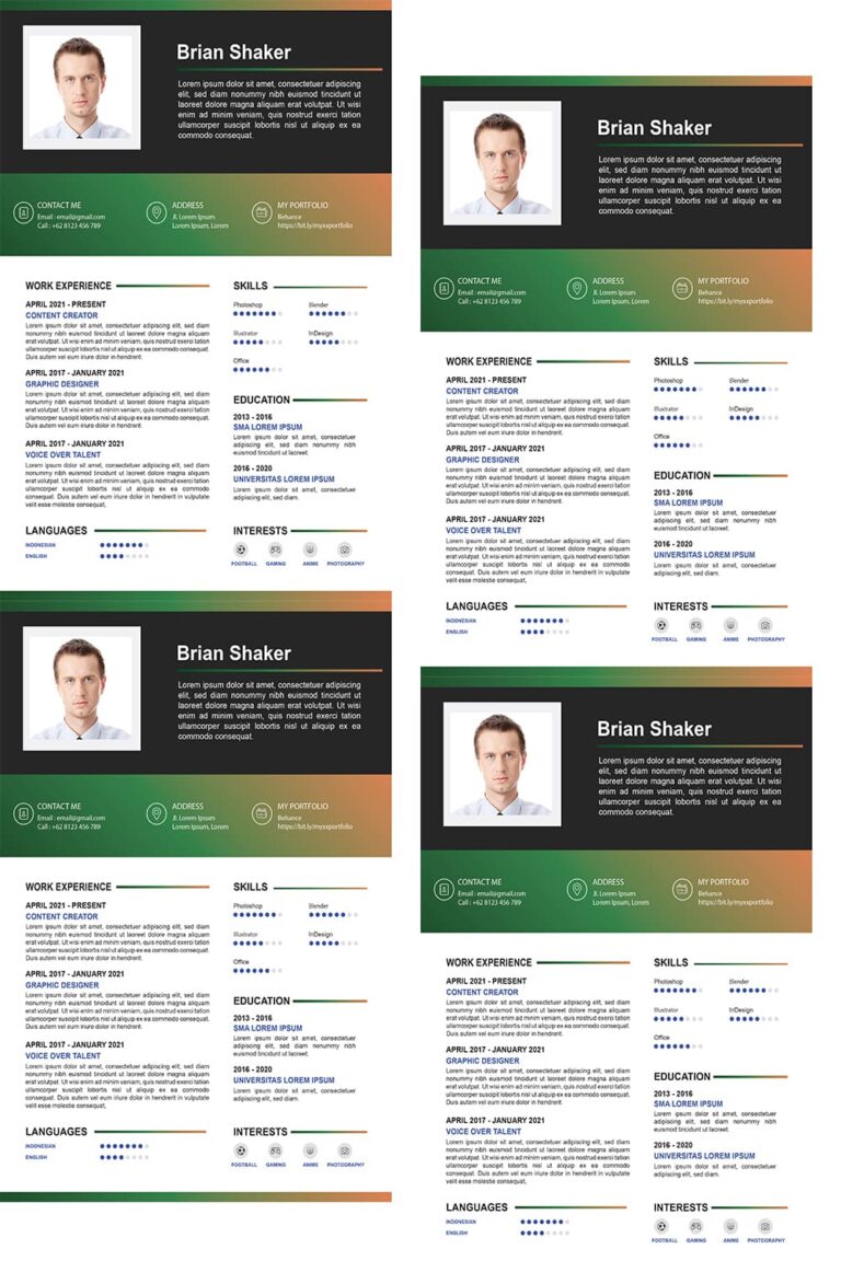 design web CV Resume Template - MasterBundles