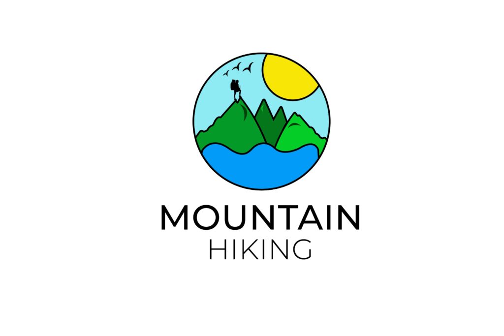 Mountain Hicking Logo Design Template In Just $10 only - MasterBundles