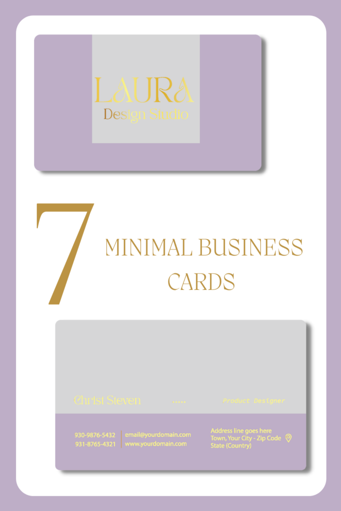 7 Minimal and Unique Professional Double-sided Business Cards ...