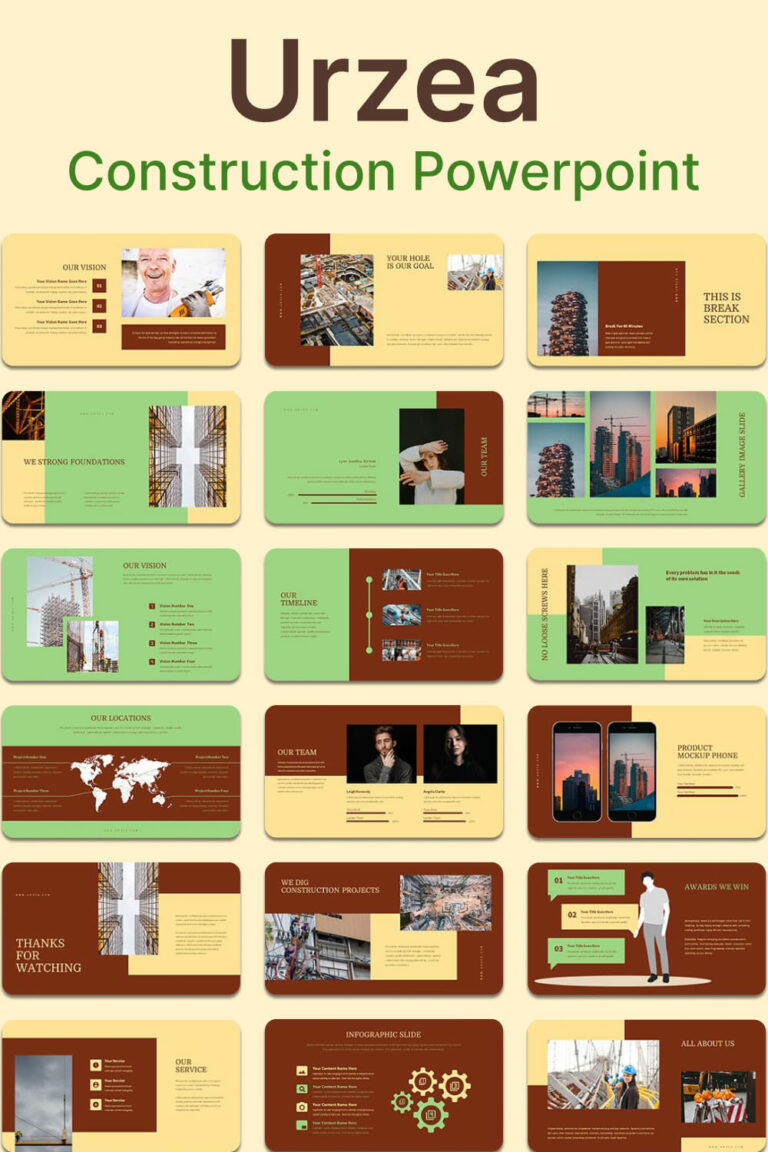 Urzea : Construction Powerpoint – MasterBundles