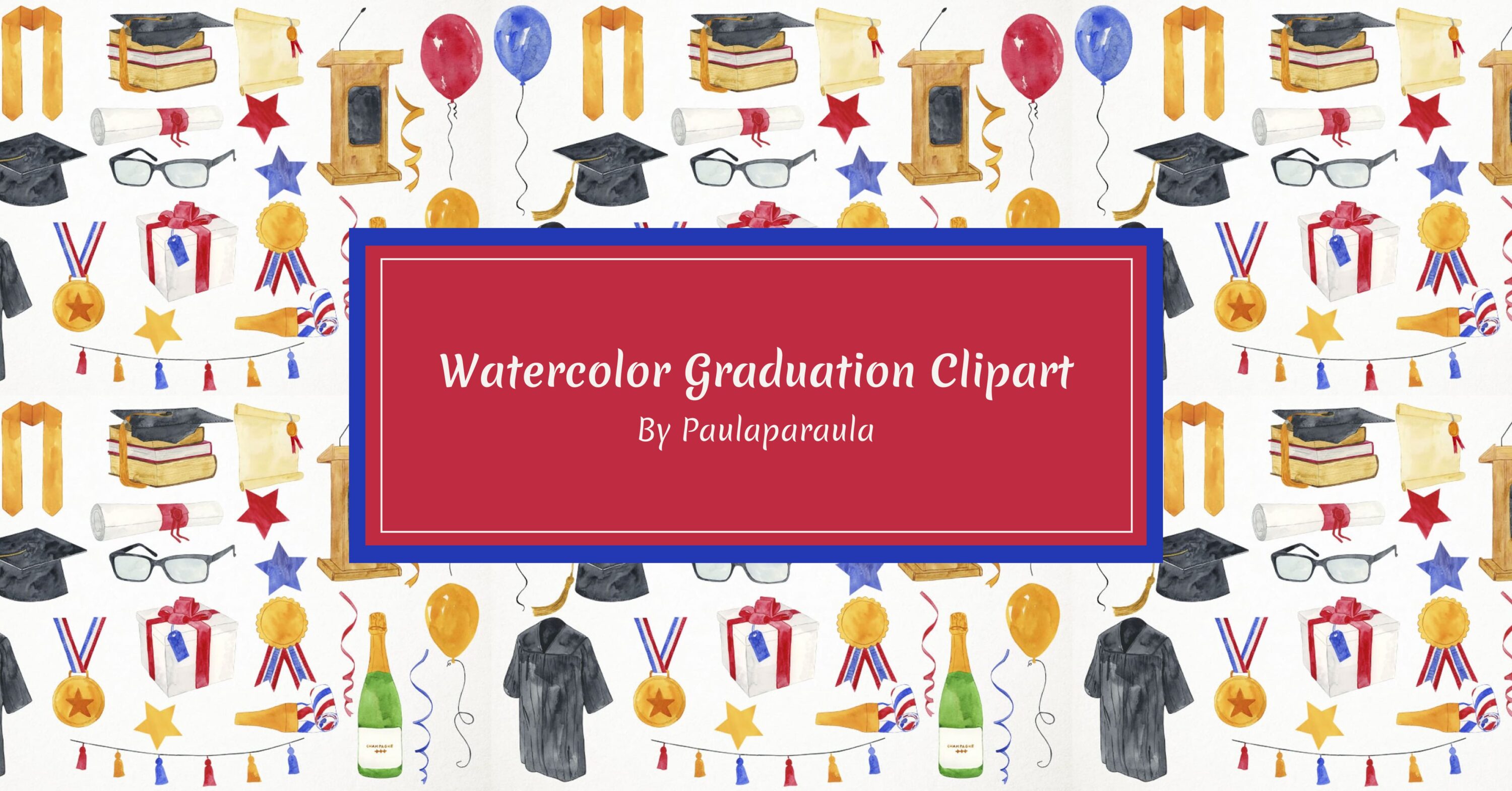 Watercolor Graduation Clipart – MasterBundles