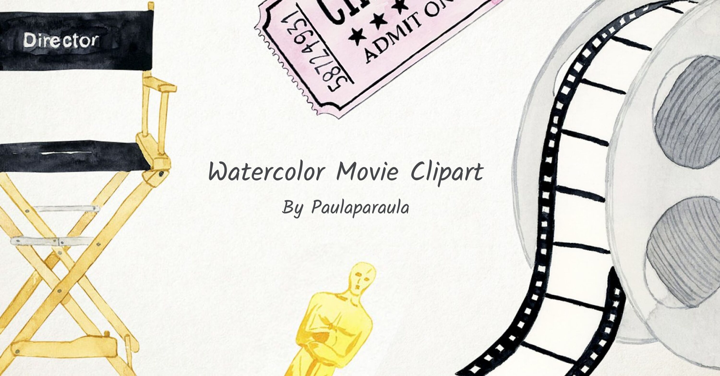 Watercolor Movie Clipart – MasterBundles