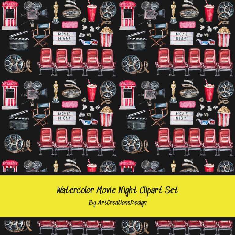 Movie Night Clip Art – MasterBundles