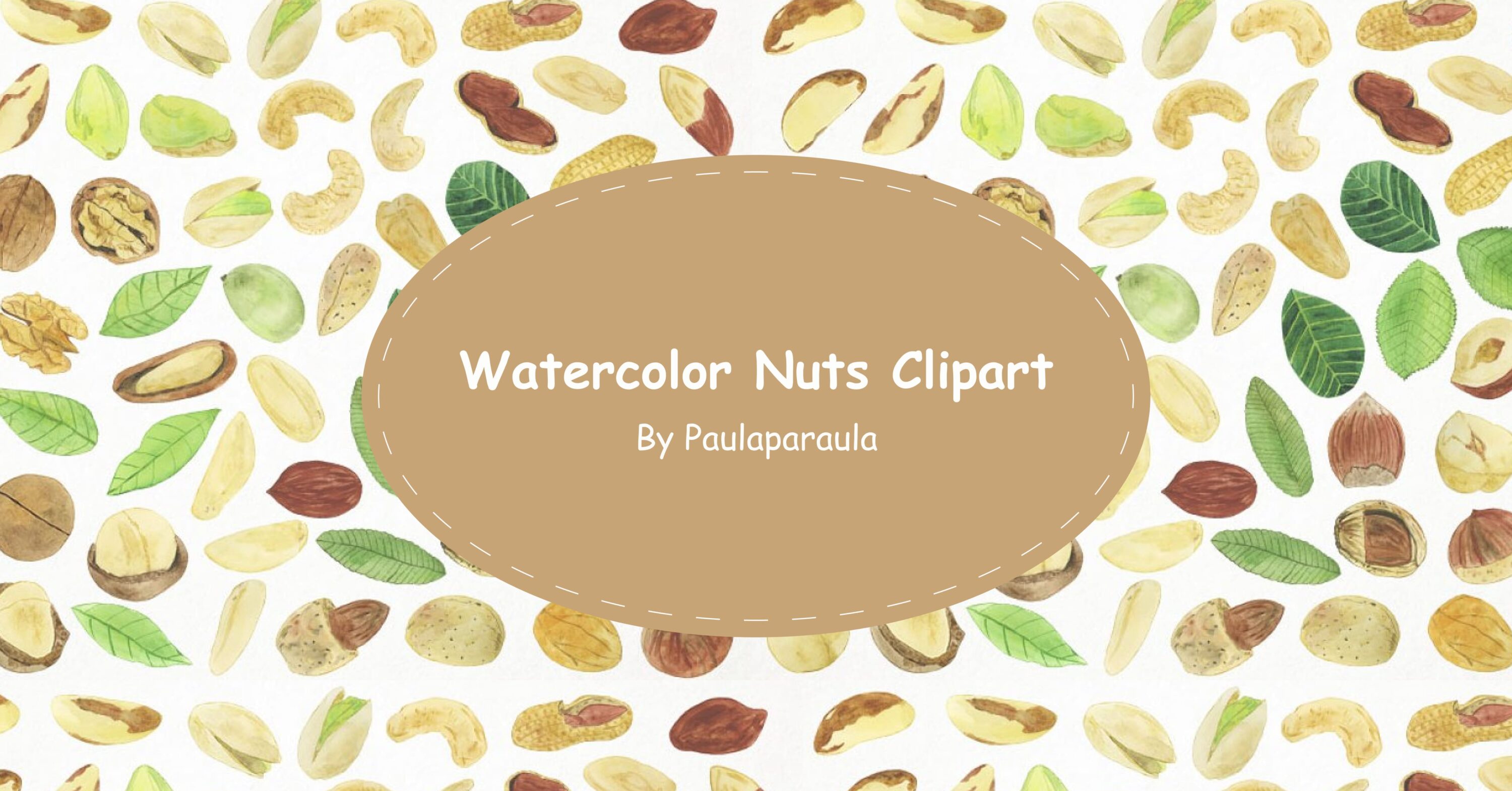Watercolor Nuts Clipart – MasterBundles
