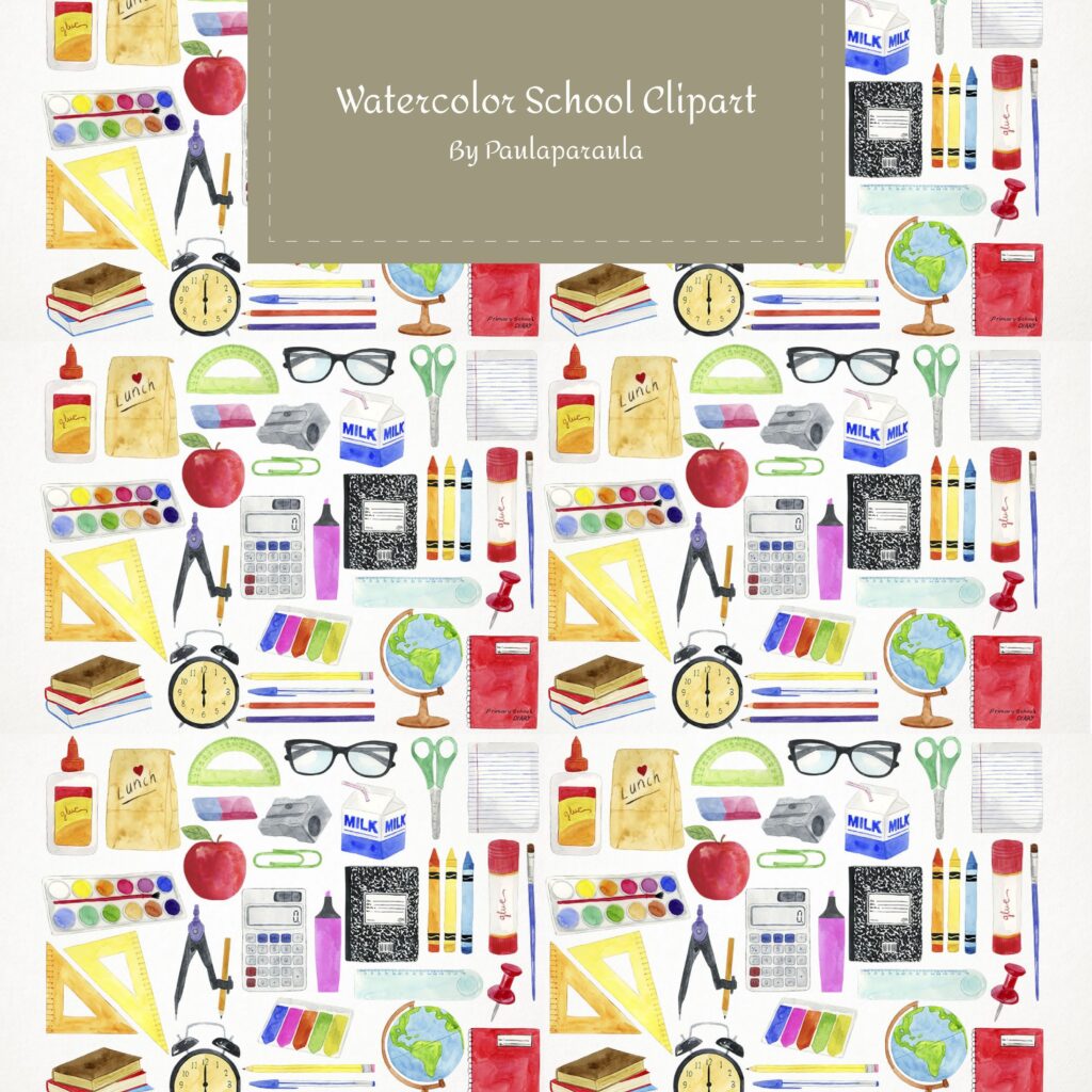 12 Back To School Digital Patterns Paper | Master Bundles