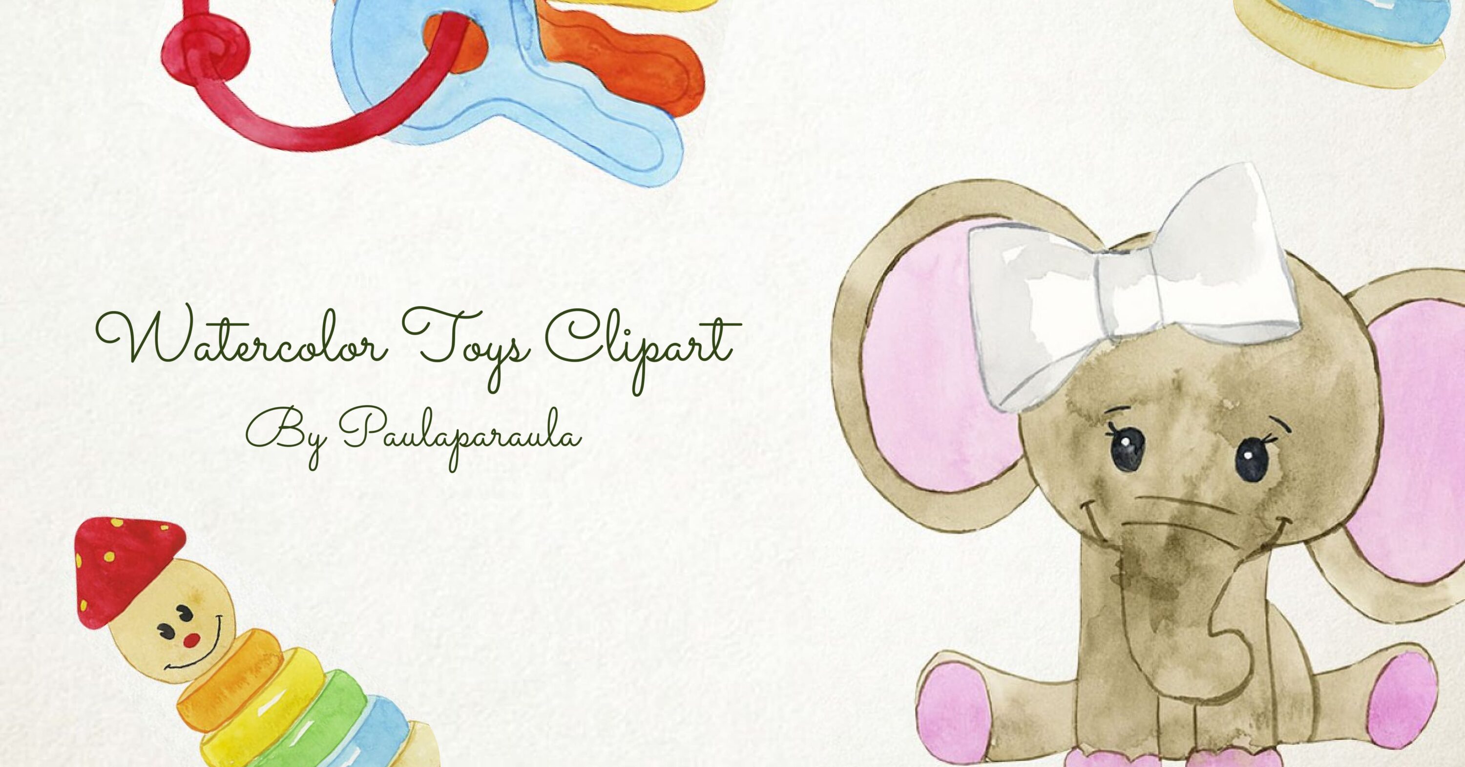 Watercolor Toys Clipart – MasterBundles