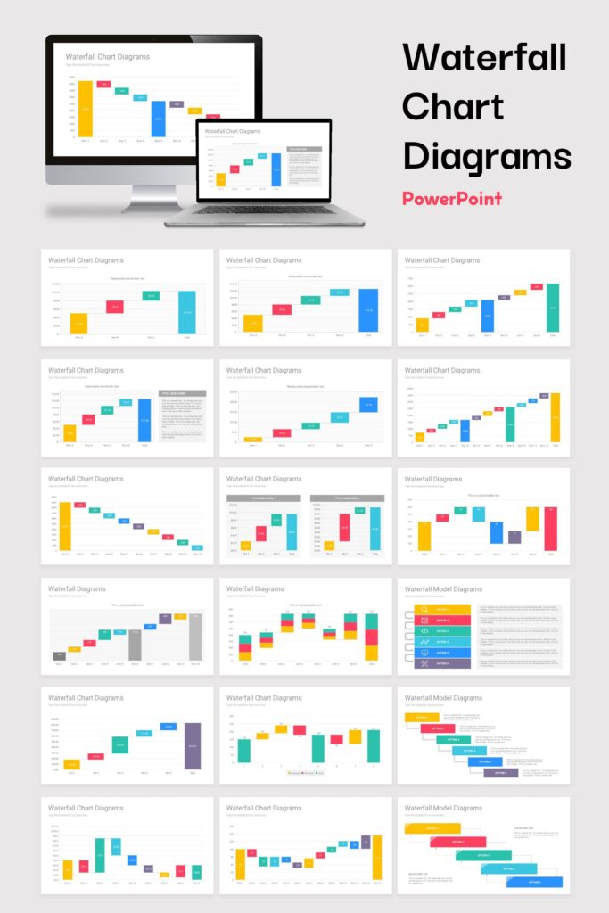 Waterfall Chart PowerPoint Diagrams – MasterBundles