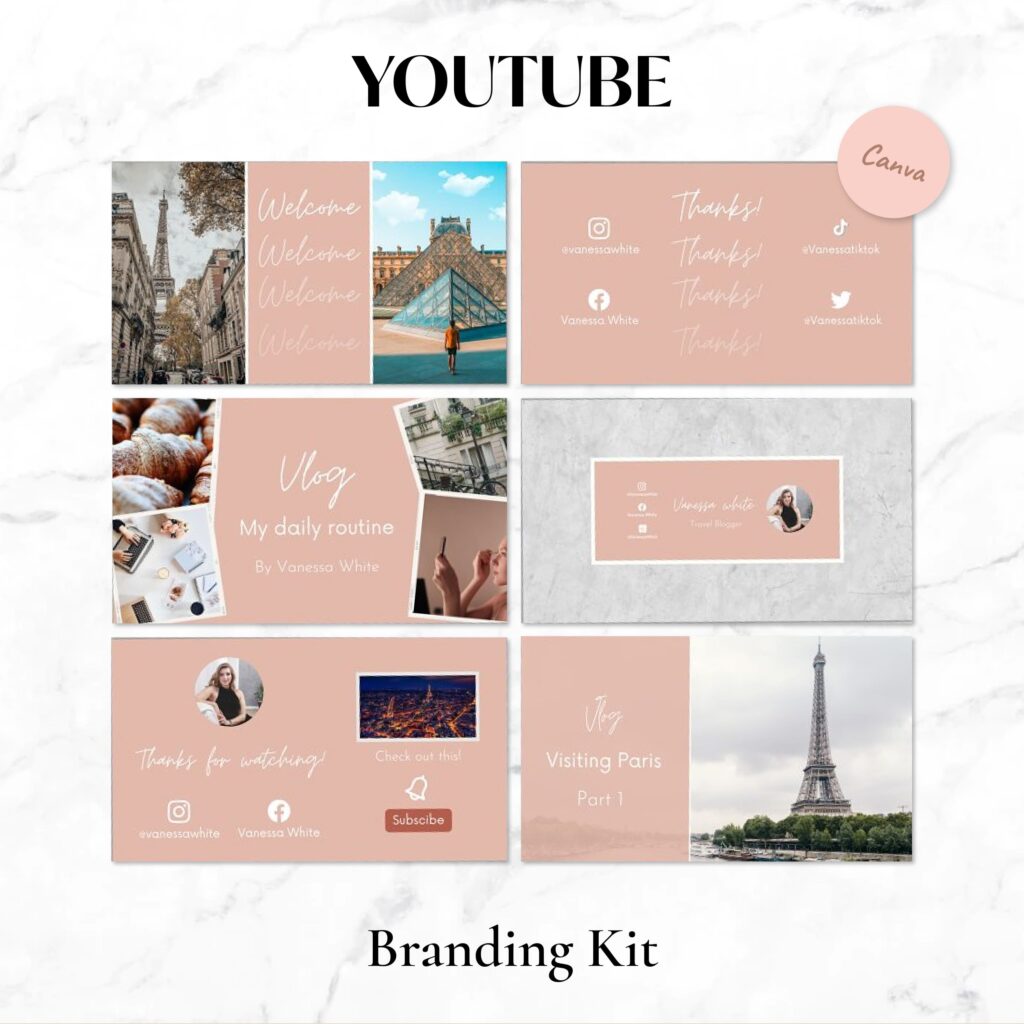 Youtube Branding Kit For Canva – MasterBundles