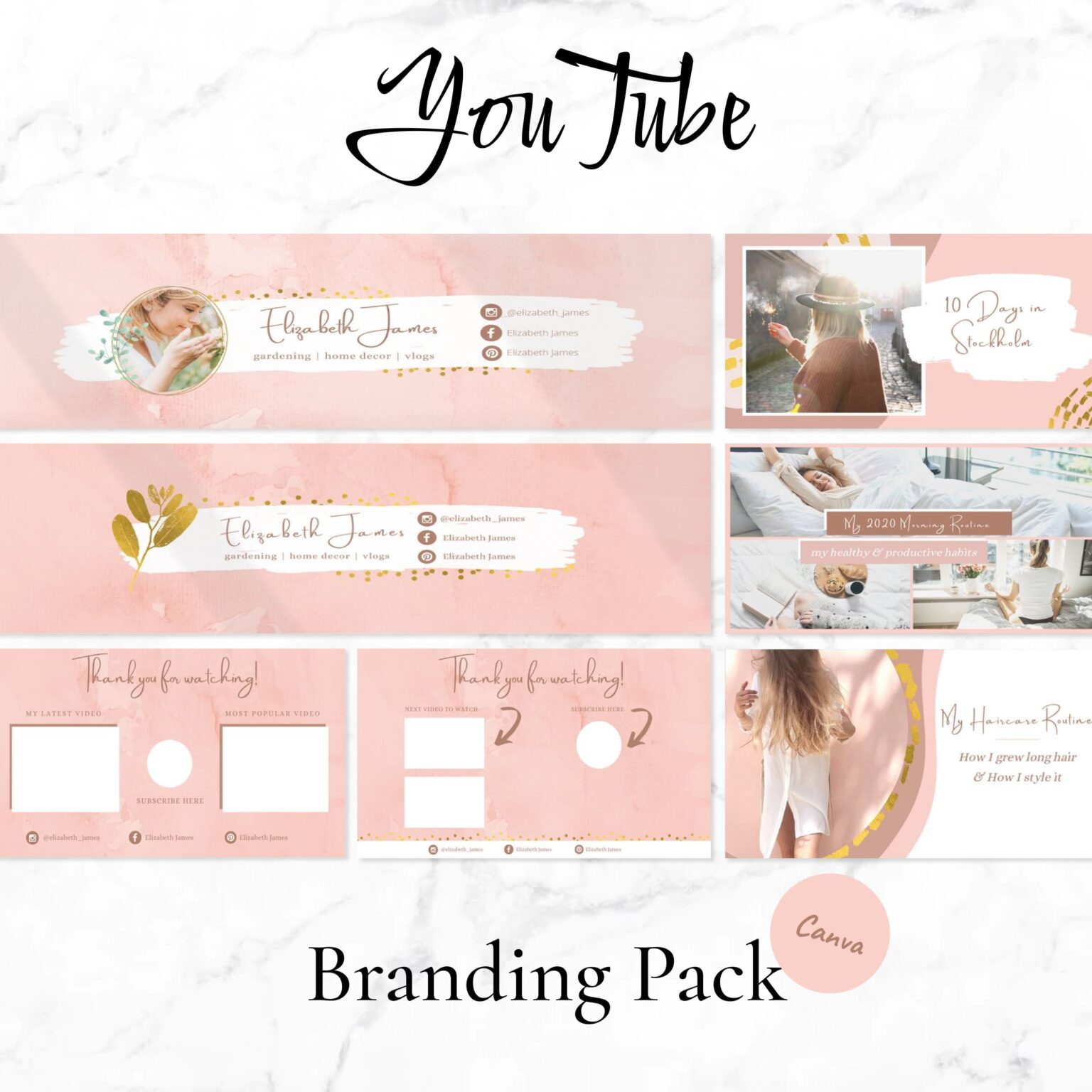 YouTube Channel Art Template – MasterBundles