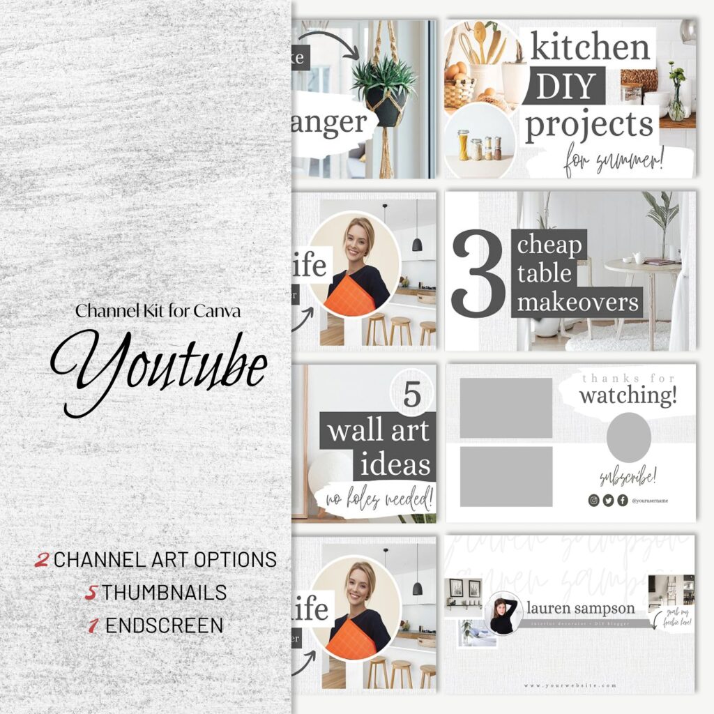 Youtube Channel Starter Kit for Canva – MasterBundles