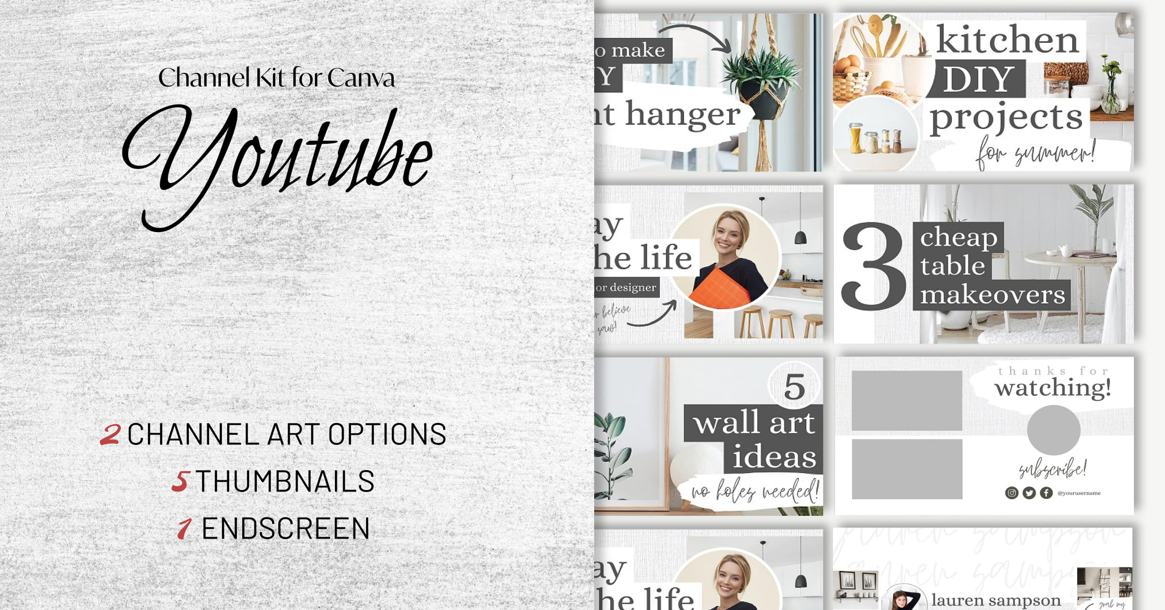 Youtube Channel Starter Kit for Canva – MasterBundles