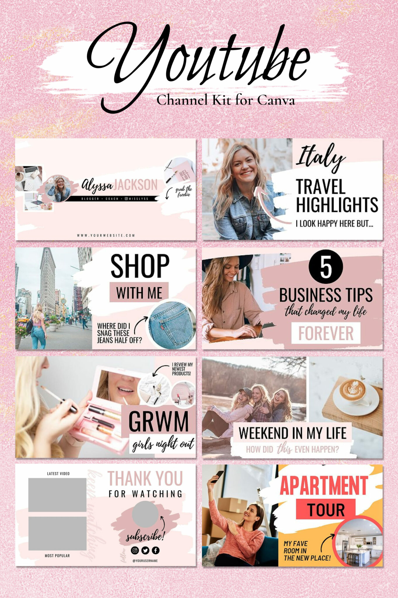 Starter Kit for Youtube Channel for Canva – MasterBundles