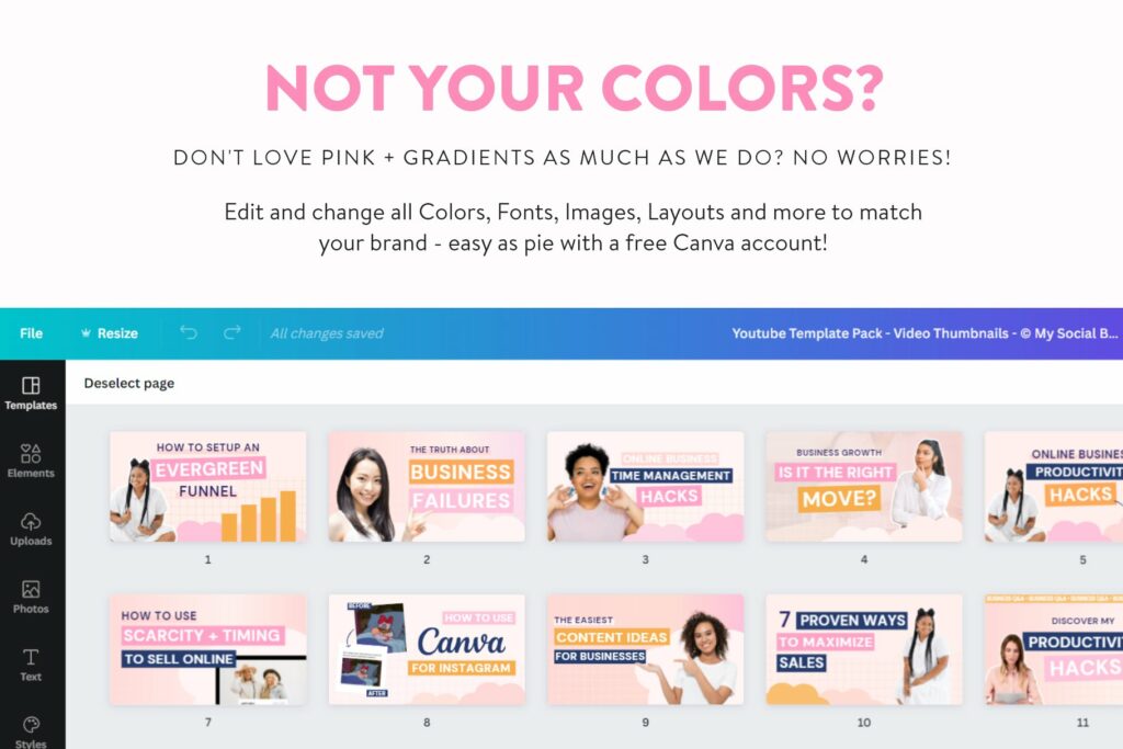 Youtube Branding Templates Pack – MasterBundles