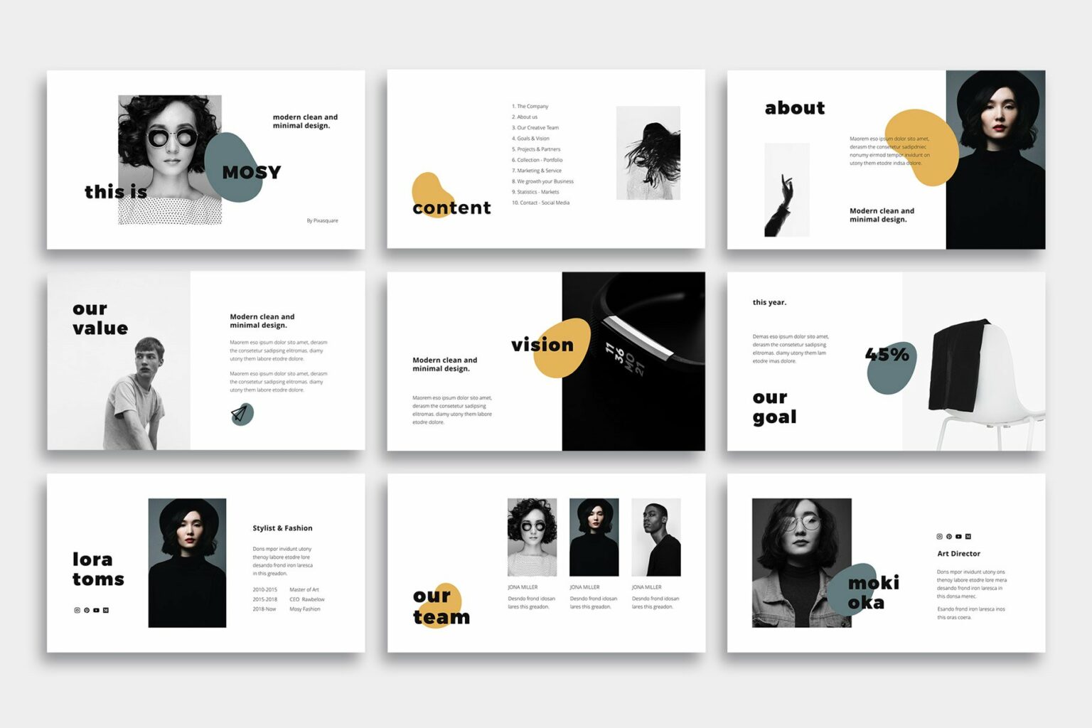 MOSY - Modern Google Slides Template – MasterBundles