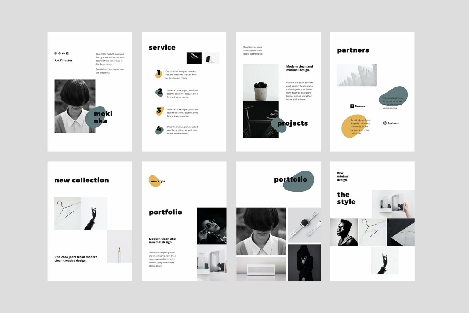 MOSY Powerpoint A4 Vertical Template – MasterBundles