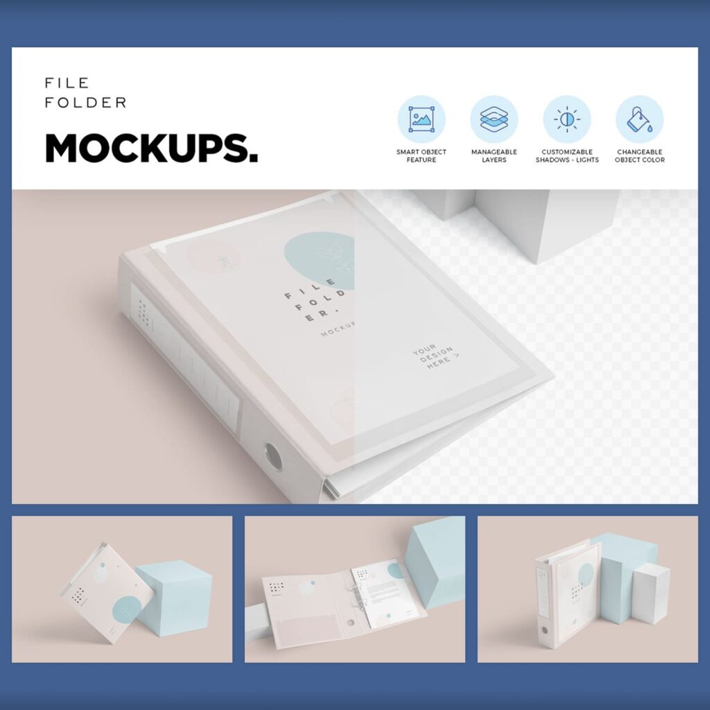 Plastic Crown Box File Folder Mockup – MasterBundles