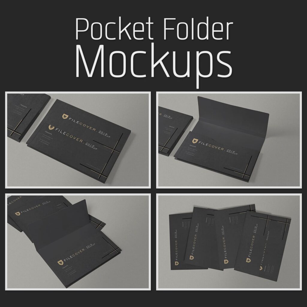 Pocket Folder Mockups – MasterBundles