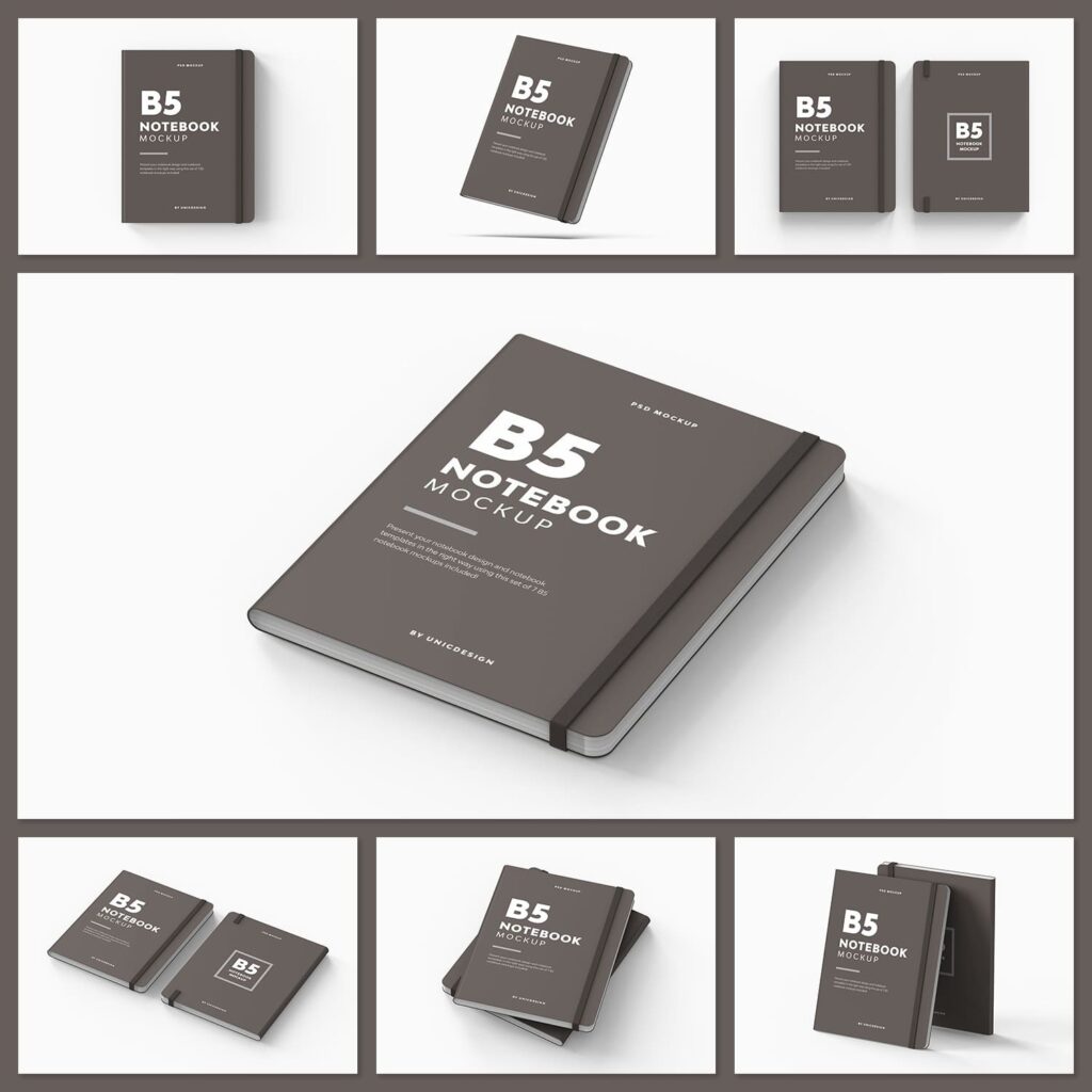 B5 Notebook Mockup – MasterBundles