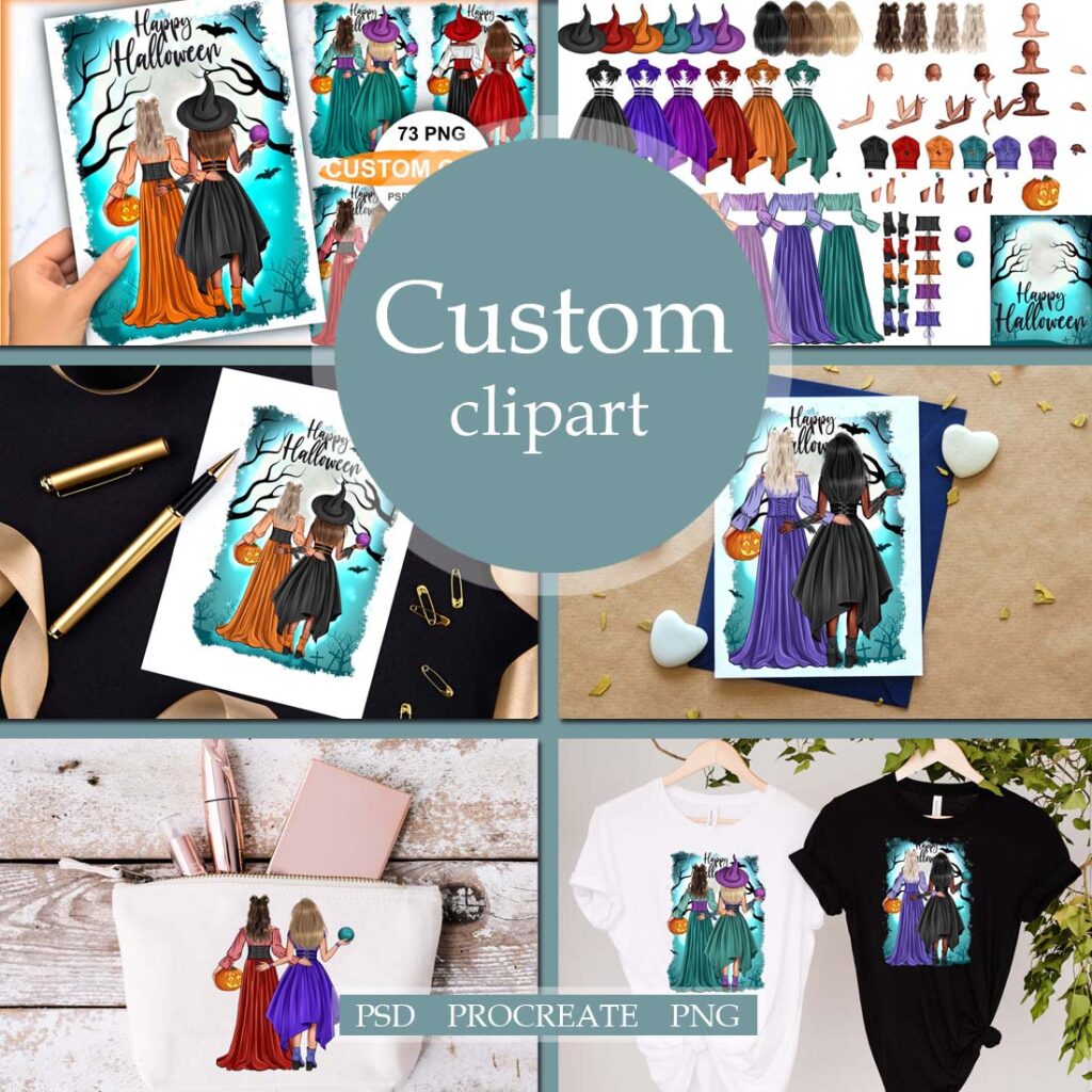 Halloween Best friend clipart - MasterBundles