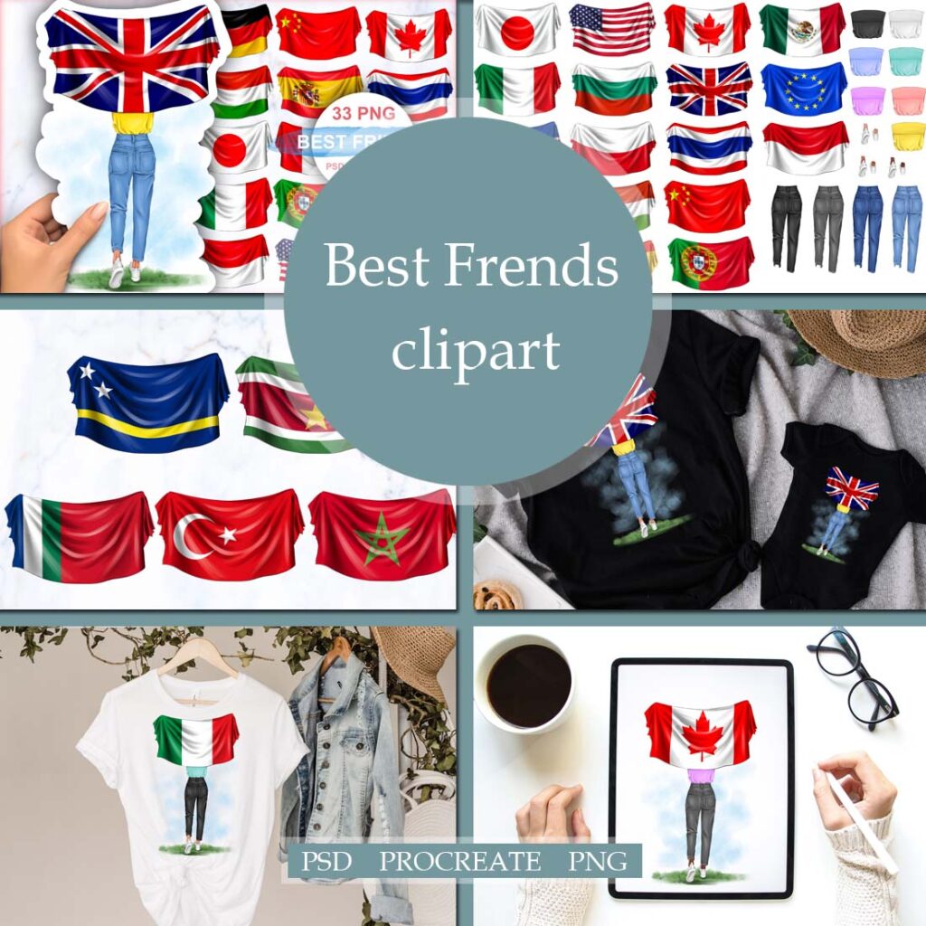 Girl with a flag, patriot, flag day. - MasterBundles