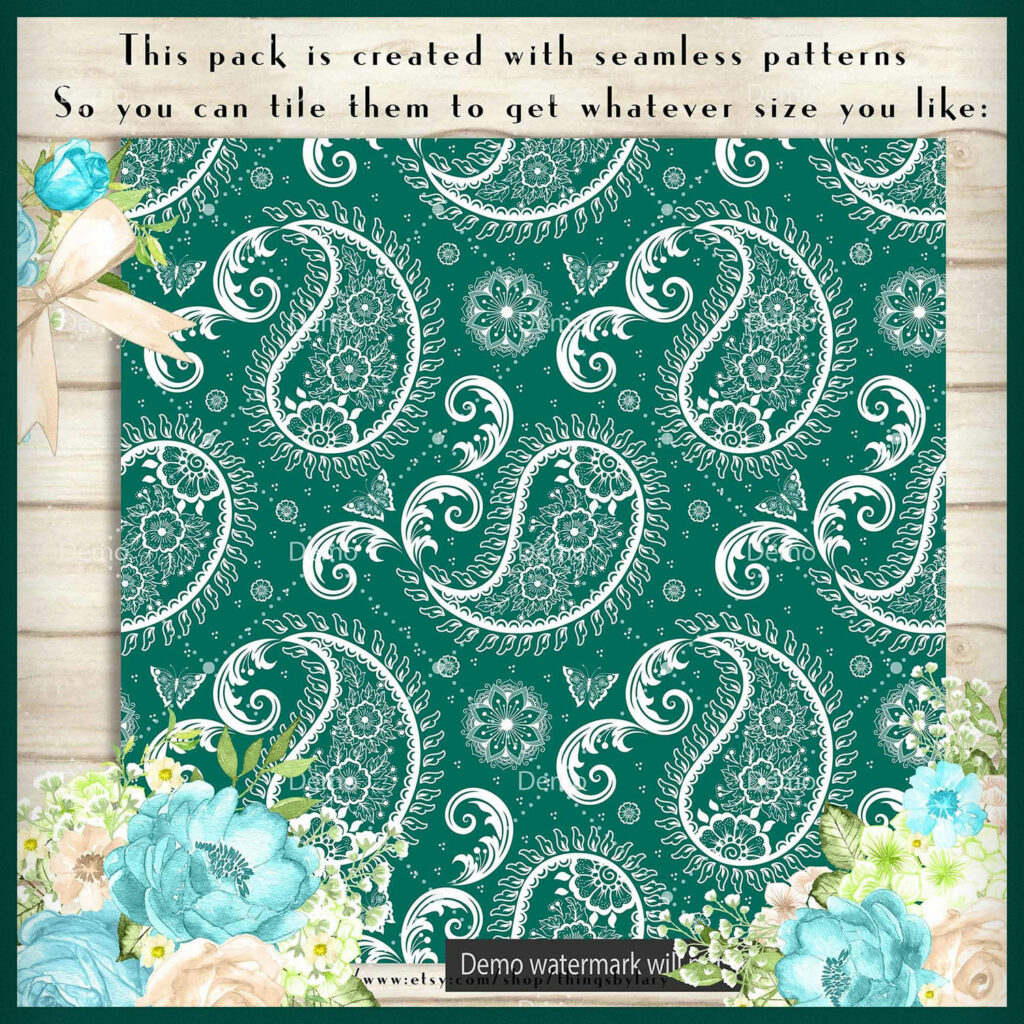 100 Seamless White Lace Paisley Digital Papers – MasterBundles