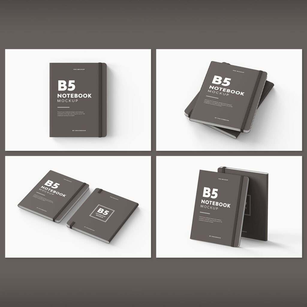 B5 Notebook Mockup – MasterBundles