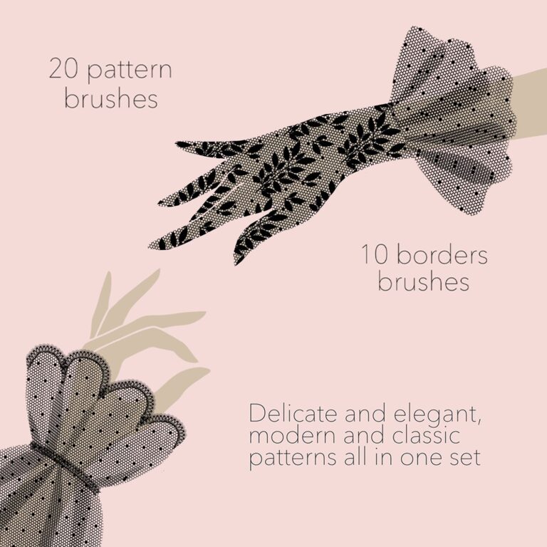 Lace Pattern Procreate Brushes – MasterBundles