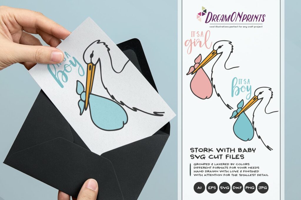 Stork SVG Cut File – MasterBundles