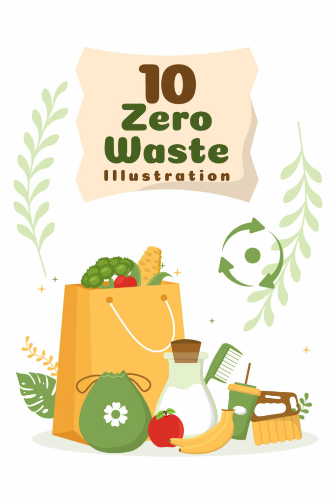10 Zero Waste Illustration - MasterBundles