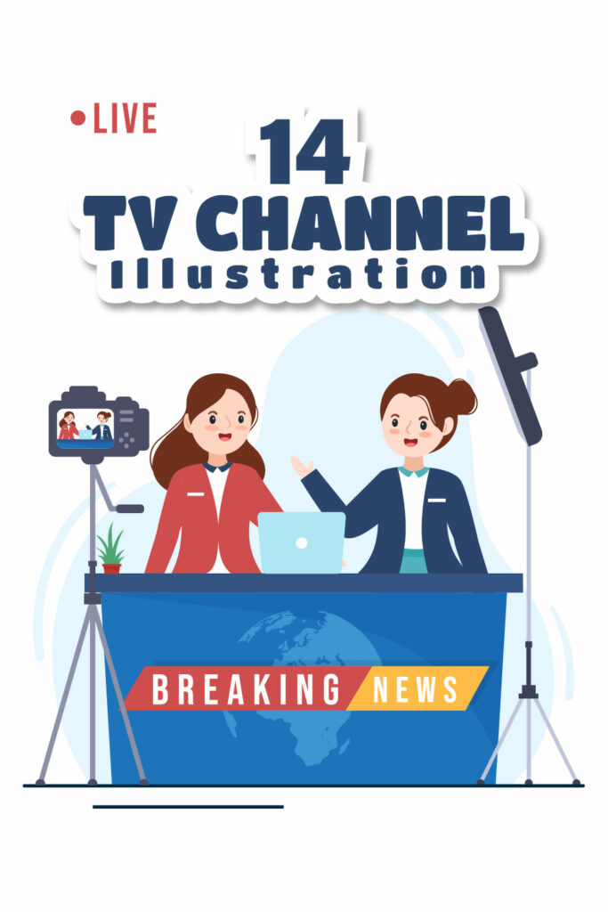14 TV Channel Illustration - MasterBundles