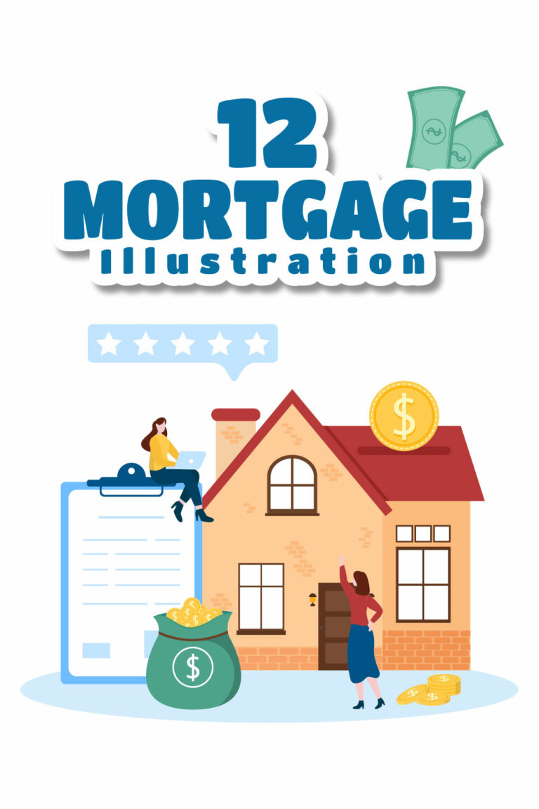 12 Mortgage Flat Illustration - MasterBundles