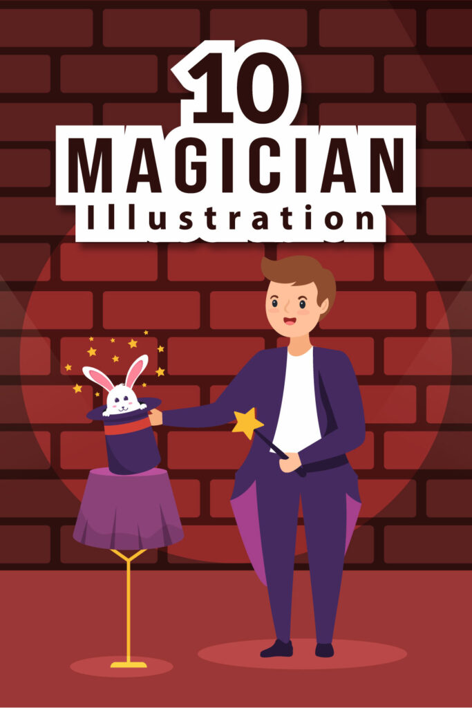 10 Magician Illusionist Illustration - MasterBundles