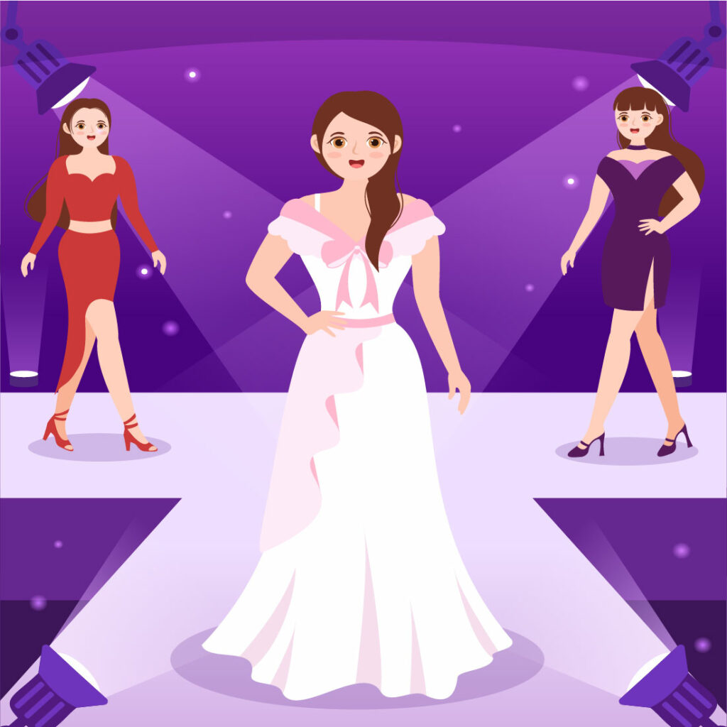 12 Professional Model Cartoon Illustration - MasterBundles