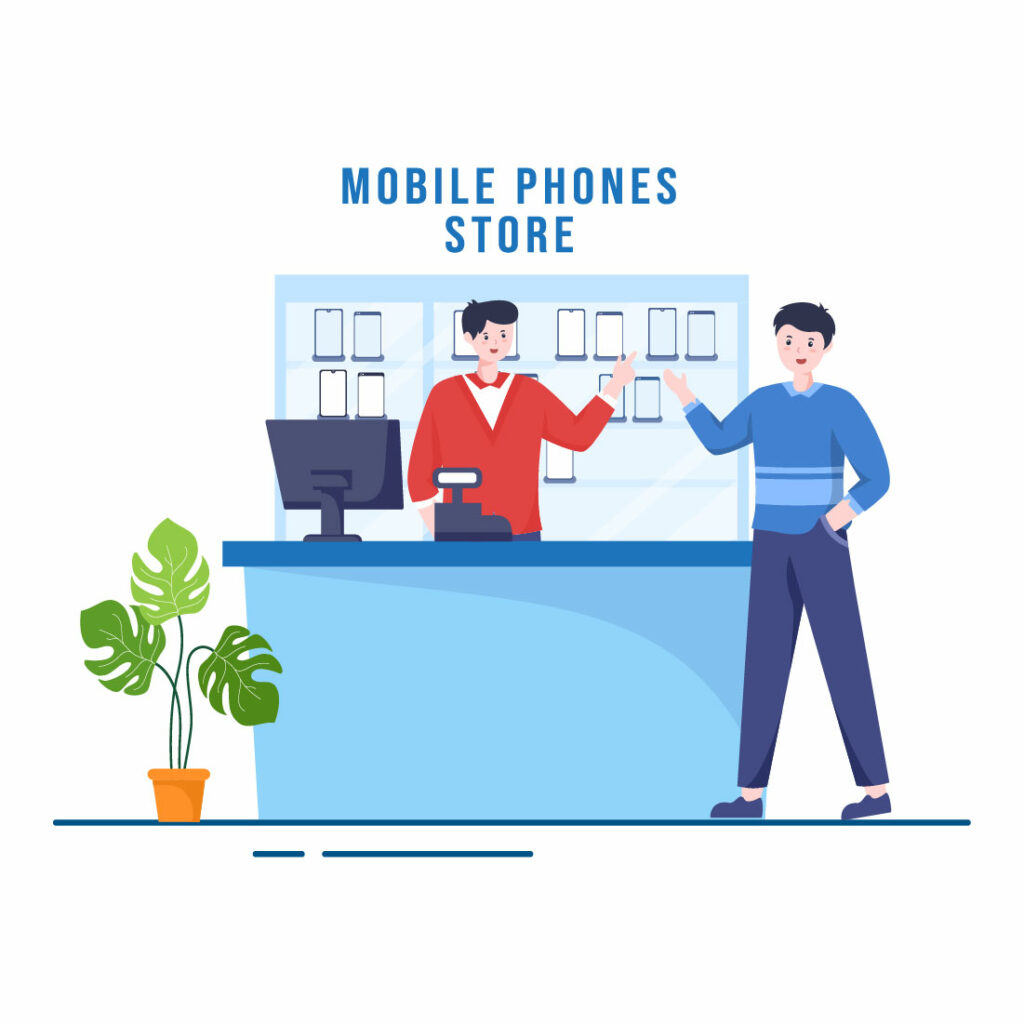 13 Mobile Phone Store Illustration - MasterBundles
