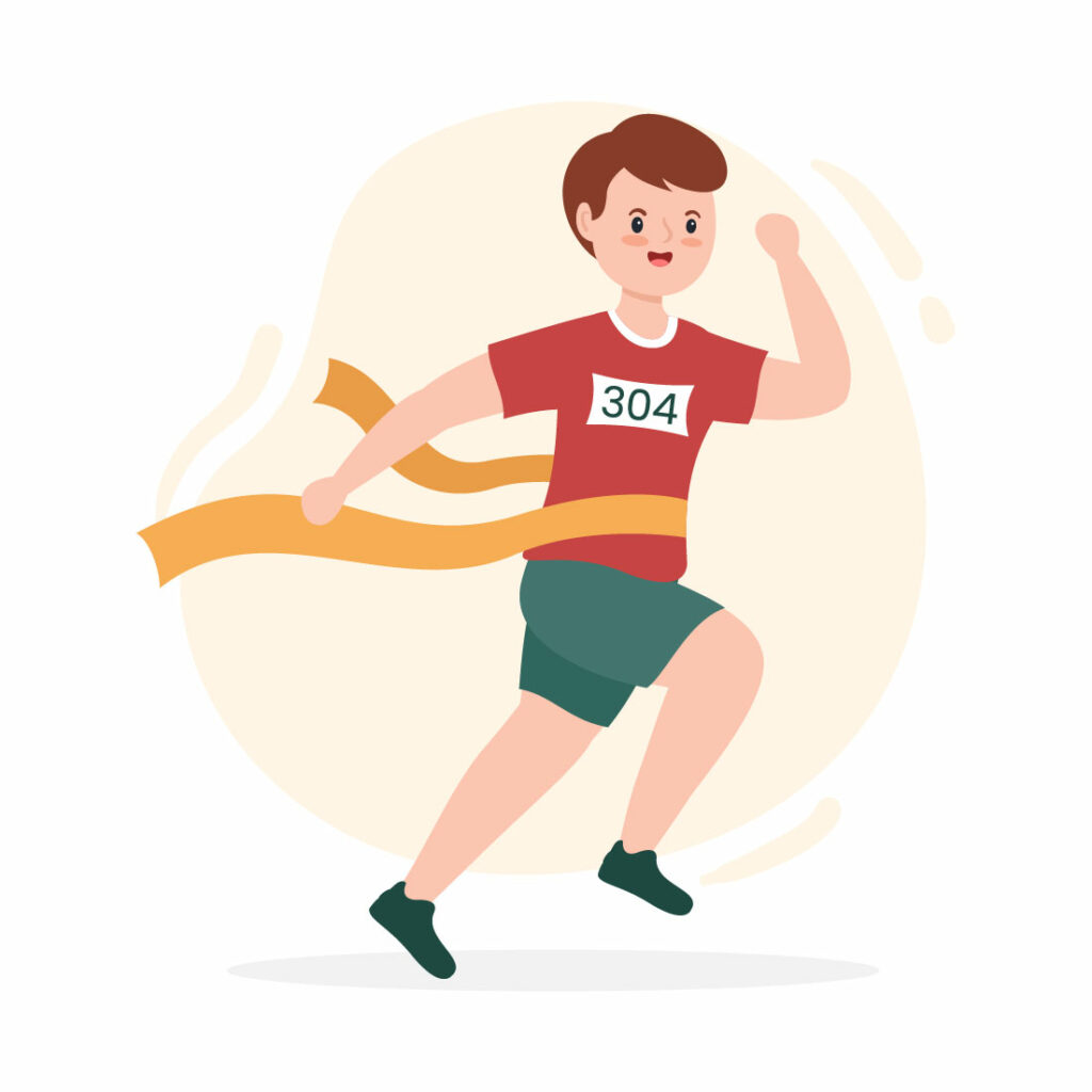 10 Running Race Flat Illustration - MasterBundles