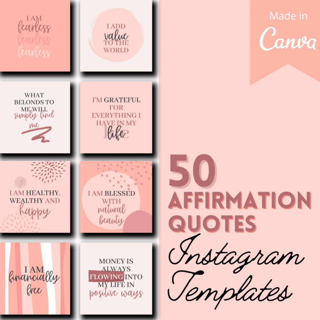 Affirmation Quotes IG Quote Posts - MasterBundles