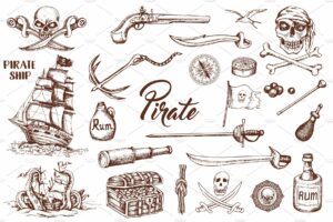 Vintage Pirate Design Kit | Master Bundles